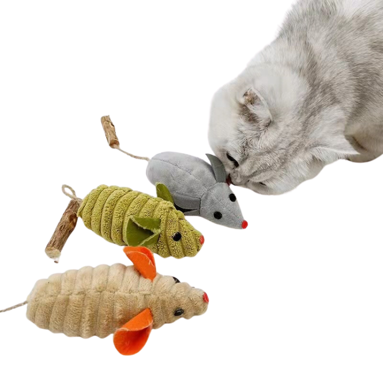 Plush Mouse Catnip Stick Toys – Pawpycup