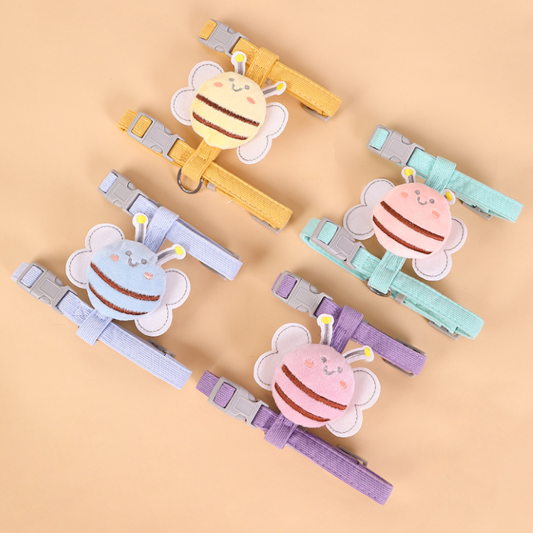 Cat Harness Leash Collar Set Adjustable Cartoon Bee – Pawpycup