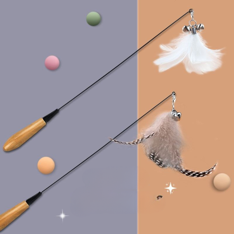 Cat Feather Teaser Wand Toys – Pawpycup