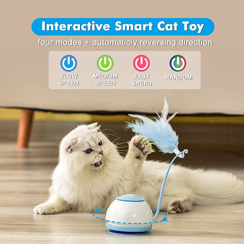 Cat Toys - Electric Rotating Feather Interactive Toy – Pawpycup