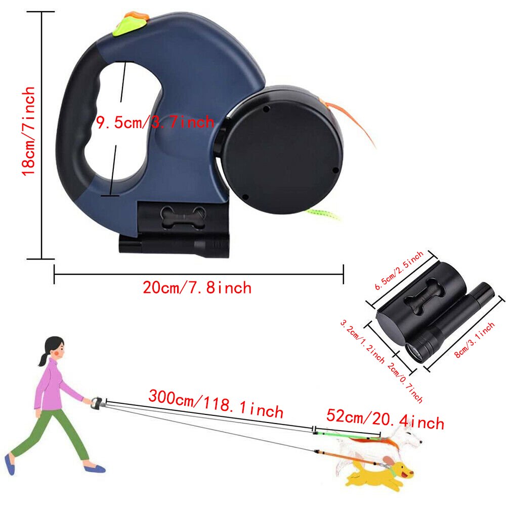 Retractable Dual Dog Leash – Pawpycup